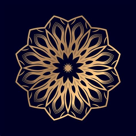 Diseño De Mandala Dorado En Color Dorado Fondo Premium Vector Premium