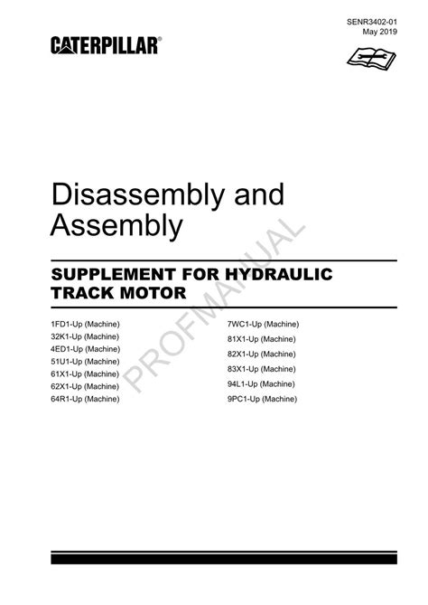 Caterpillar Cat Supplement Hydraulic Track Motor Disassembly Assembly