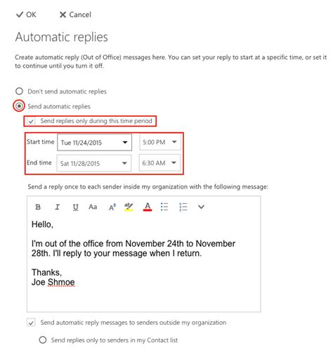 Set An Automatic Reply Message UVM Knowledge Base