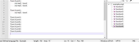 Difference In Regular Expressions Between Search And Function List