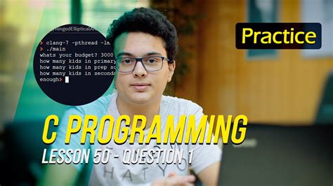 C Programming Practice Lesson 50q1 Ahmed Yasser Youtube