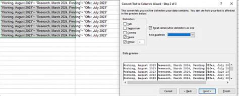 Splitting Cells To Individual Columns Microsoft Excel