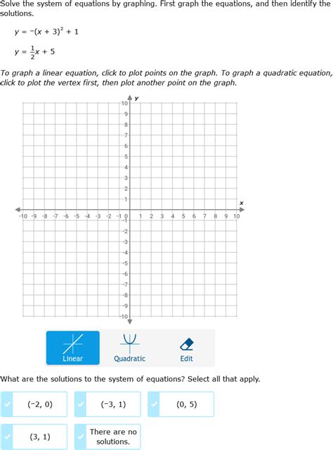 Ixl Solve A System Of Linear And Quadratic Equations Algebra 1 Worksheets Library