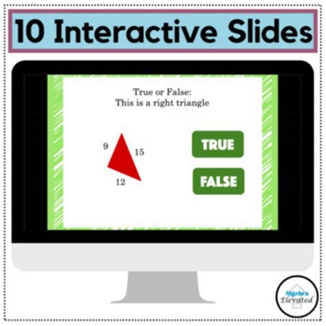 Classifying Triangles Using Pythagorean Interactive Slides Digital Activity