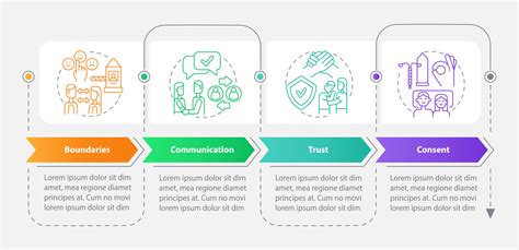 healthy relationships characteristics rectangle infographic template
