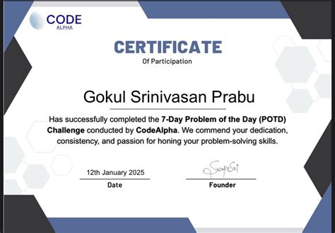 Gokul Srinivasan Prabu On Linkedin Problemsolving Challengecompleted Codealpha Growthmindset