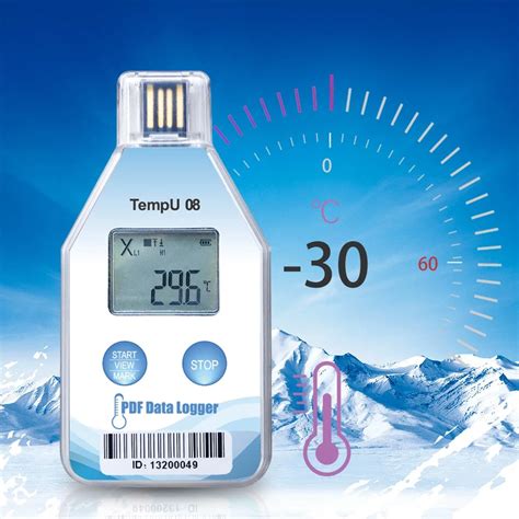 temperature data logger single use pdf report usb port 32000 points