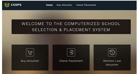 CSSPS Portal Login Cssps Gov Gh SHS Placement