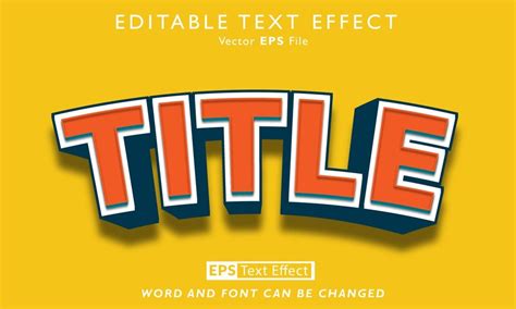 Premium Vector Title Text Effect