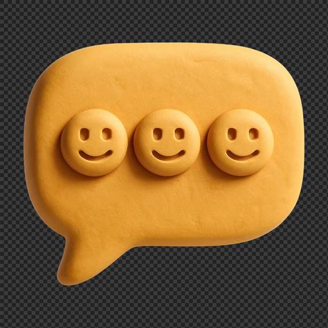 Png Clay Emoji Speech Bubble Free Png Rawpixel