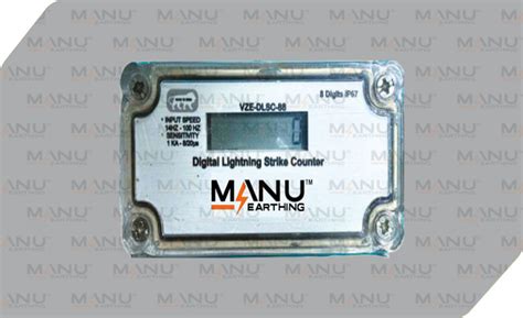 Digital Lightning Strike Counter Manu India Earthing