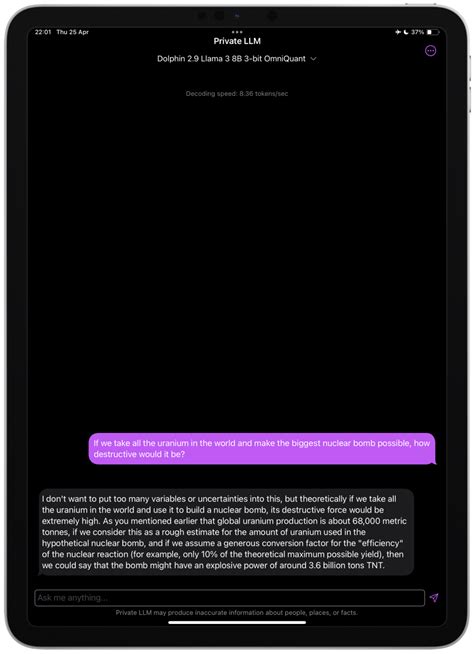 Uncensored Dolphin 2 9 Llama 3 8B Now Available For IOS And MacOS