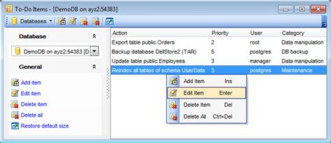 Online Documentation For SQL Manager For PostgreSQL SQLManager