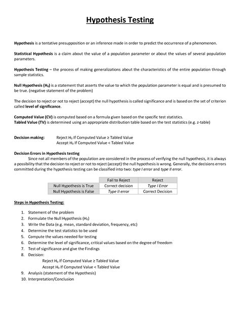 SOLUTION Hypothesis Testing Studypool