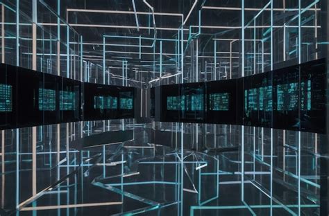 Premium Photo Futuristic Data Center Operations