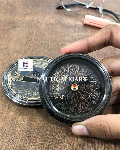 Brass Compass Antique Finish Titanic Compass Vintage Nautical Sailor Article Compasses