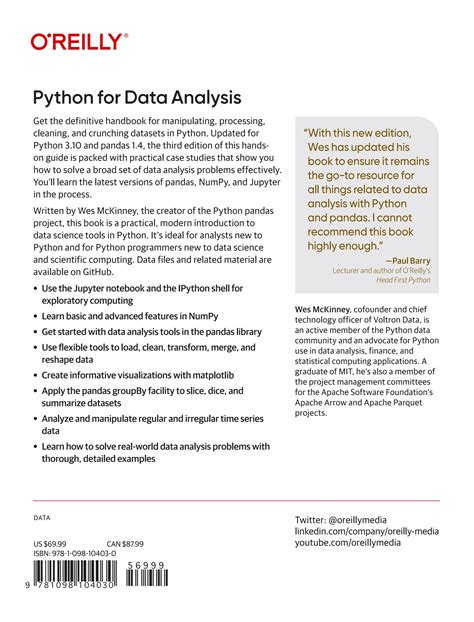 Python For Data Analysis 3rd Wes Mckinney Pdf