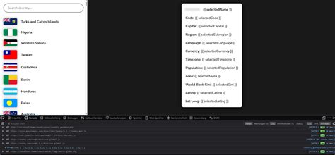 Javascript Showing Country Api Info Capital Currency Of A