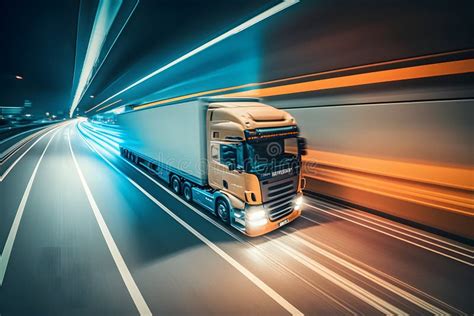 Trucker Car Rides Neural Network Ai Generated Stock Illustration