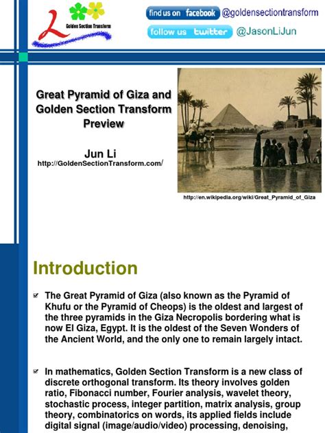 Great Pyramid Of Giza And Golden Section Transform Preview Download