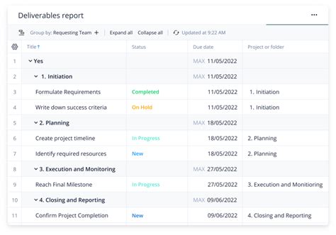 Project Deliverables Examples For Effective Management