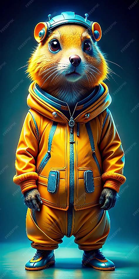 Premium Photo Cool Gopher In Cyber Costume Hyper Realistic High Detailization