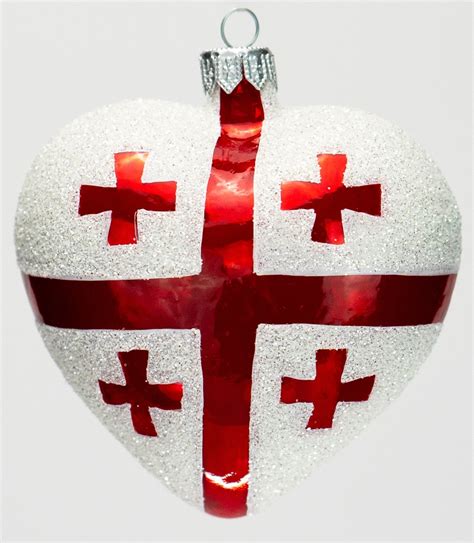 ჯადოსნური საწარმო ნაძვის ხის სათამაშო საქართველოს დროშა Veli Store