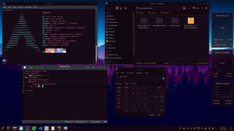 KDE PLASMA Purple Rain R Unixporn
