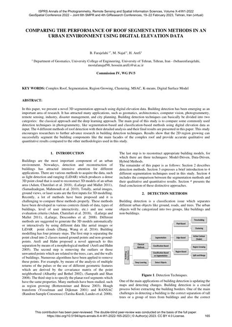 Pdf Comparing The Performance Of Roof Segmentation Methods In An Urban Environment Using