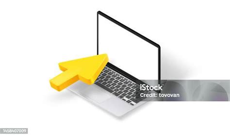 현대 노트북의 화면을 누릅니다 3d 벡터 아이콘 3차원 형태에 대한 스톡 벡터 아트 및 기타 이미지 3차원 형태 개념 개념과 주제 Istock