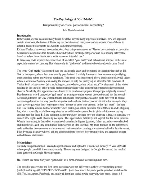 Short Essay Girl Math Pdf Mathematics Sex Differences In Humans