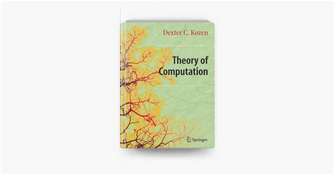 ‎theory Of Computation By Dexter C Kozen On Apple Books