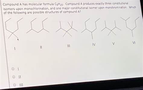 Solved Compound A Has Molecular Formula C9h20 Compound A