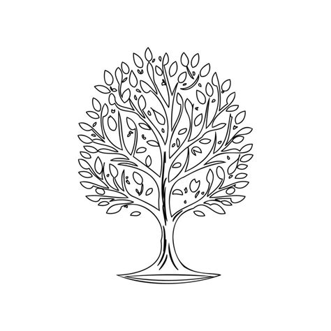 Tree Love Outline Illustration Sketch 48320697 Vector Art At Vecteezy