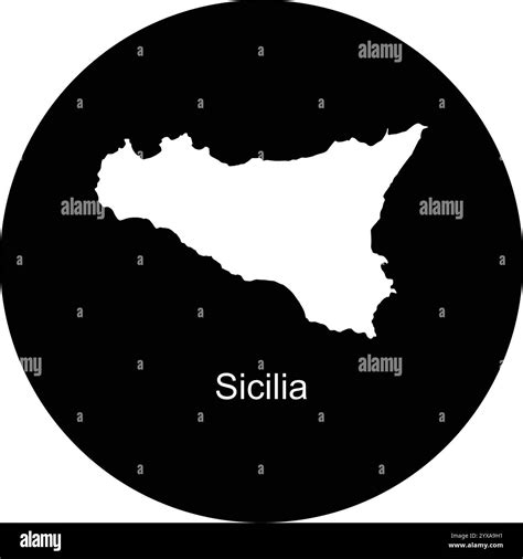 Island Of Sicily Map Icon Illustration Design Stock Vector Image And Art Alamy
