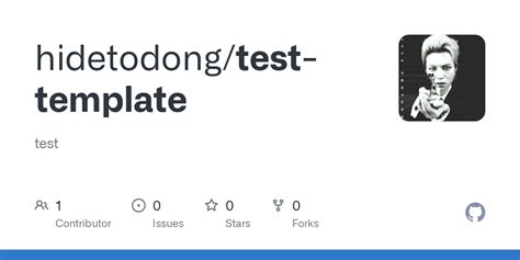 Github Hidetodong Test Template Test