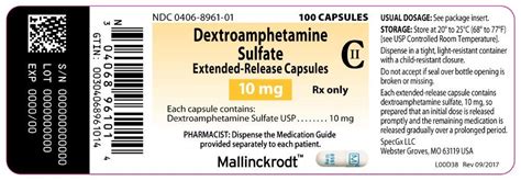 Dextroamphetamine Er Package Insert Prescribing Info