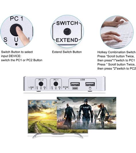 [tendak] 4k Hdmi Usb Kvm Switch Computers And Tech Parts And Accessories Cables And Adaptors On