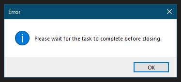 Visual Studio Shows A Message Please Wait For The Task To Complete Before Closing When I