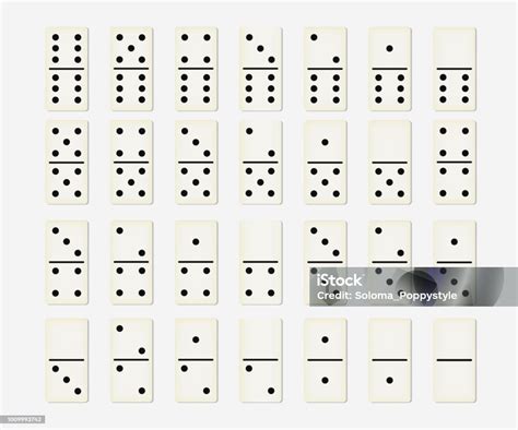 현실적인 도미노 전체 세트 투명 한 배경에 고립입니다 도미노 뼈 예술 디자인입니다 벡터 일러스트 레이 션 Eps10 가득 찬에 대한 스톡 벡터 아트 및 기타 이미지 Istock