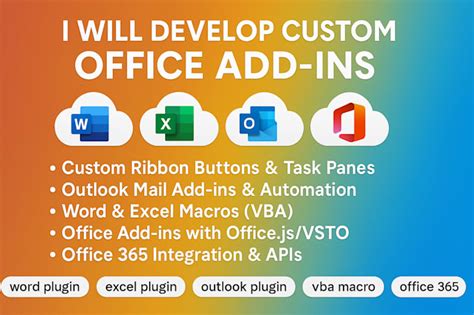 Develop Custom Office Addins For Word Excel Outlook Office 365 Outlook Error By Tianatomi