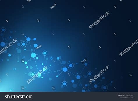 Abstract Geometric Texture With Molecular Structures And Neural Network Molecules Dna And