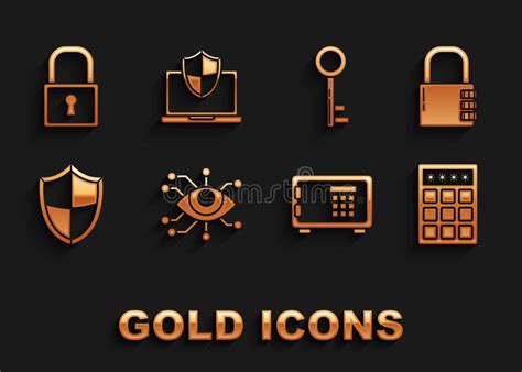 Set Eye Scan Safe Combination Lock Password Protection And Safety Access Shield Key Lock