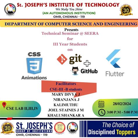 Cse St Josephs Institute Of Technology On Linkedin Css Stjosephs