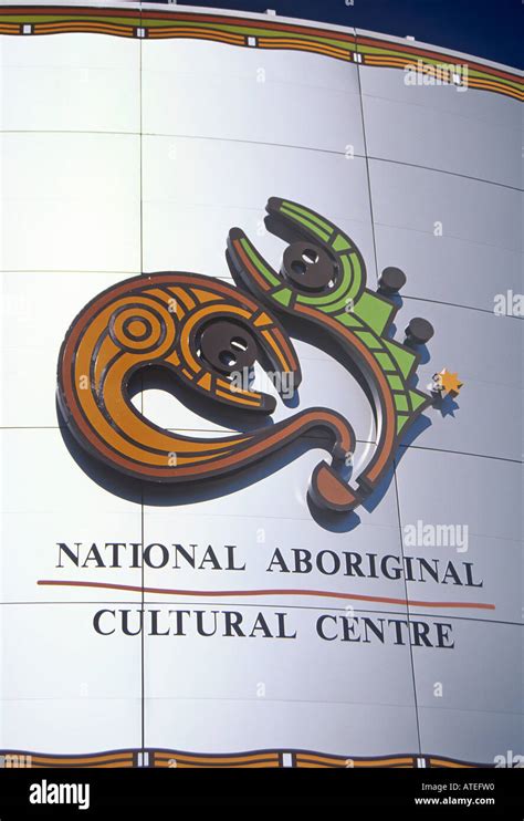 A Sign In Traditional Art Of The National Aboriginal Cultural Centre In Darling Walk Darling