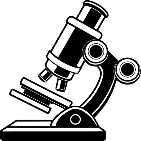 Premium Vector A Black And White Drawing Of A Microscope With The Word Test On It