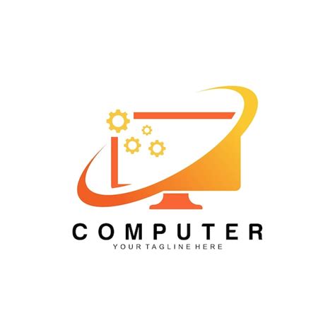 Premium Vector Computer Logo Vector Design Template