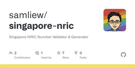 GitHub Samliew Singapore Nric Singapore NRIC Number Validator