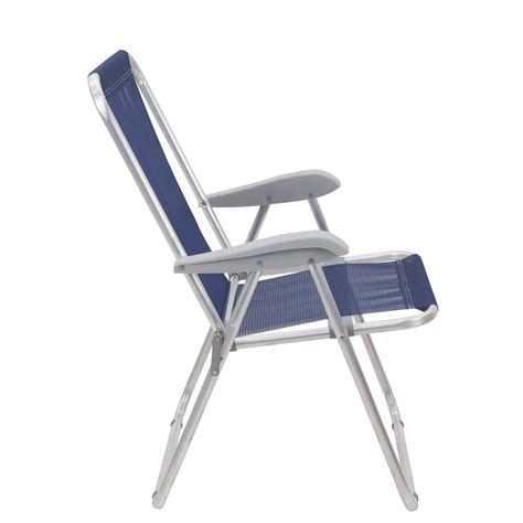 Tramontina Creta Master Aluminum Beach Chair With Dark Blue Seat Tramontina