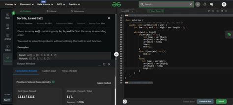 Gfg160 Geekstreak2025 Gfg160 Gfgpotd Geeksforgeeks Dsa Dutchnationalflag